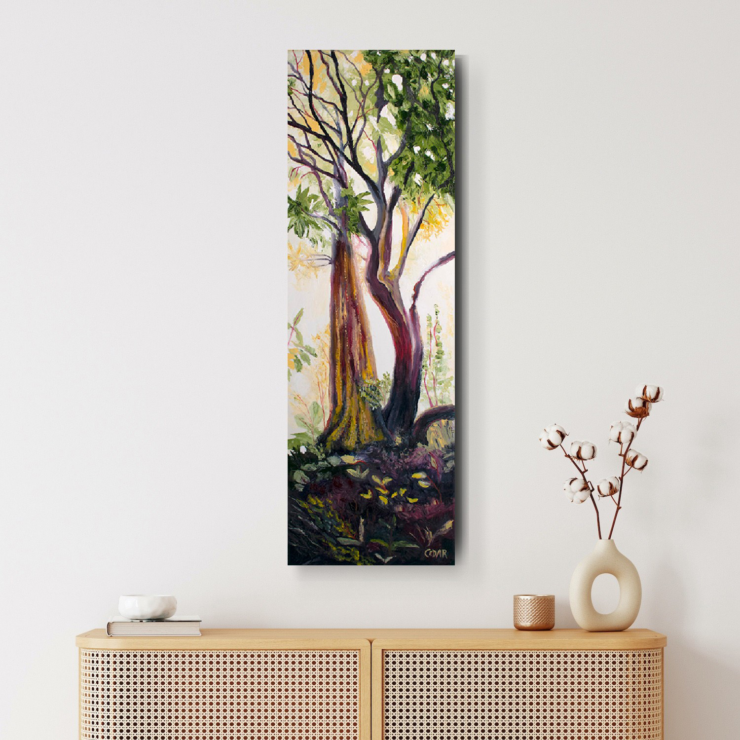 Jungle Glow: Original 36″ x 12″ - Art by Cedar Lee