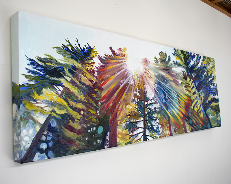 Rainbow Forest Painting: Prismatic Canopy - Art by Cedar Lee