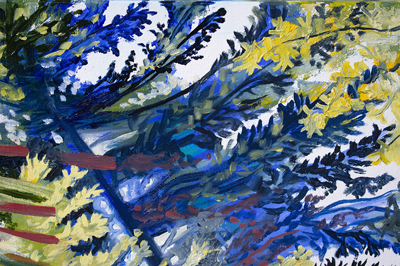 Rainbow Forest Painting: Prismatic Canopy - Art by Cedar Lee