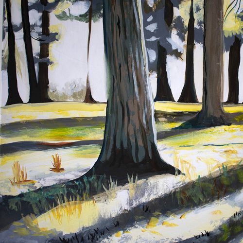Painting of Sun Through Trees | Bold Modern Nature Art | New Day - Art ...