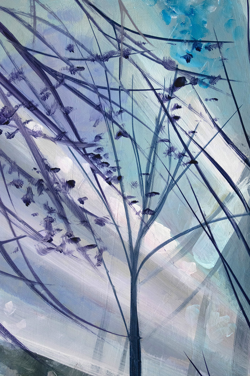 Blue Mist | Artwork of Fog in the Forest - Art by Cedar Lee