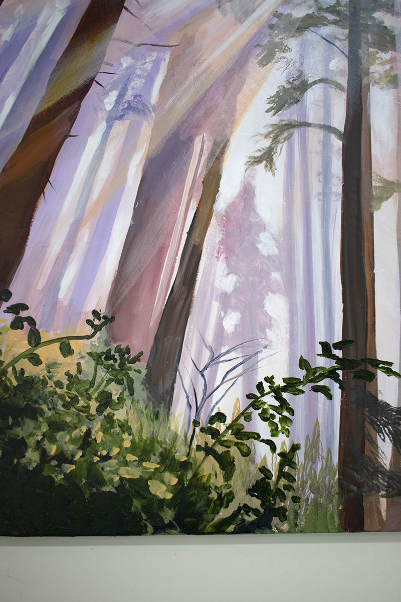 Redwood Cathedral | Redwood Trees Painting | Amazing Light in ...