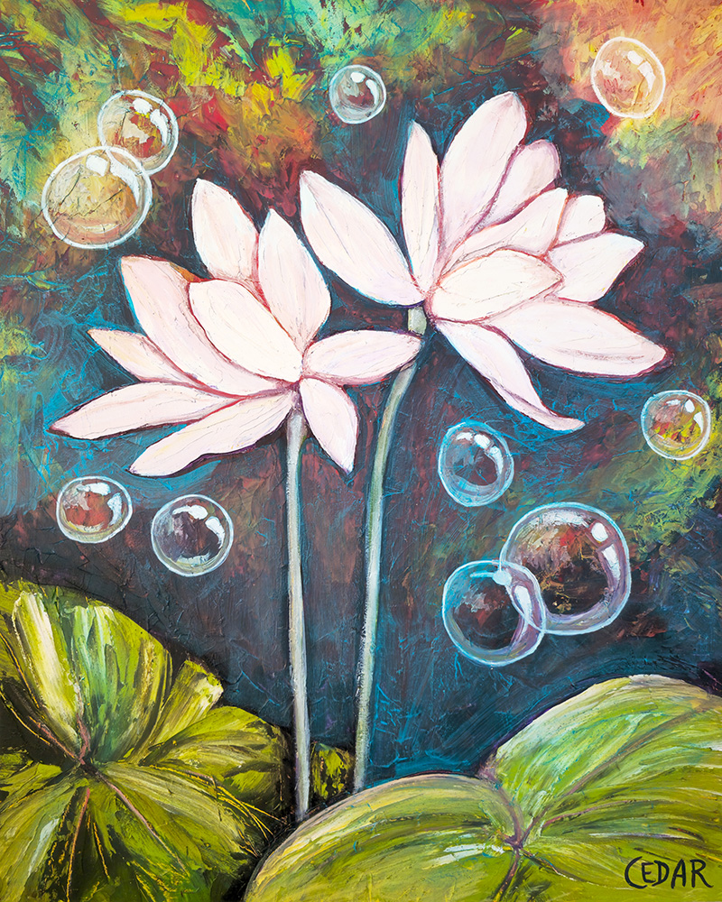 Lotus Bubbles - Art by Cedar Lee